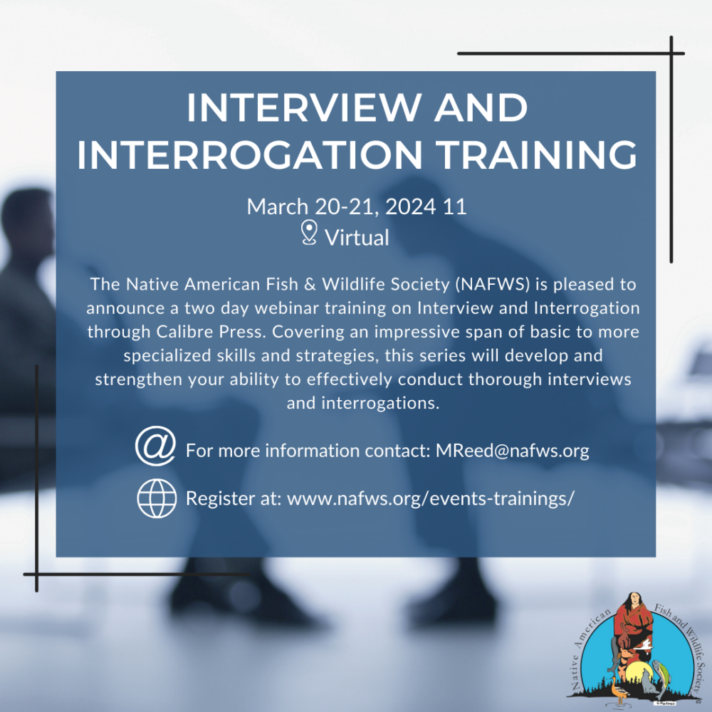 Interview and Interrogation Training - Native American Fish and ...