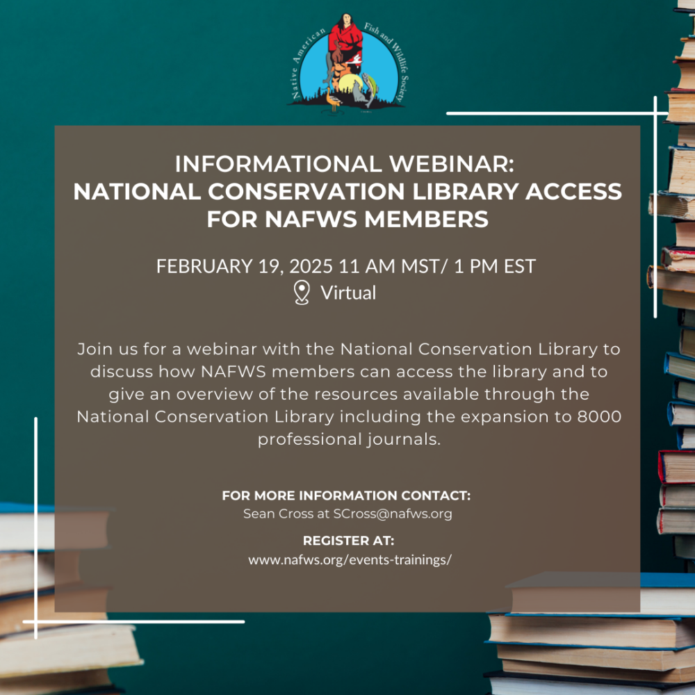 National Conservation Library Access for NAFWS Members - Native ...