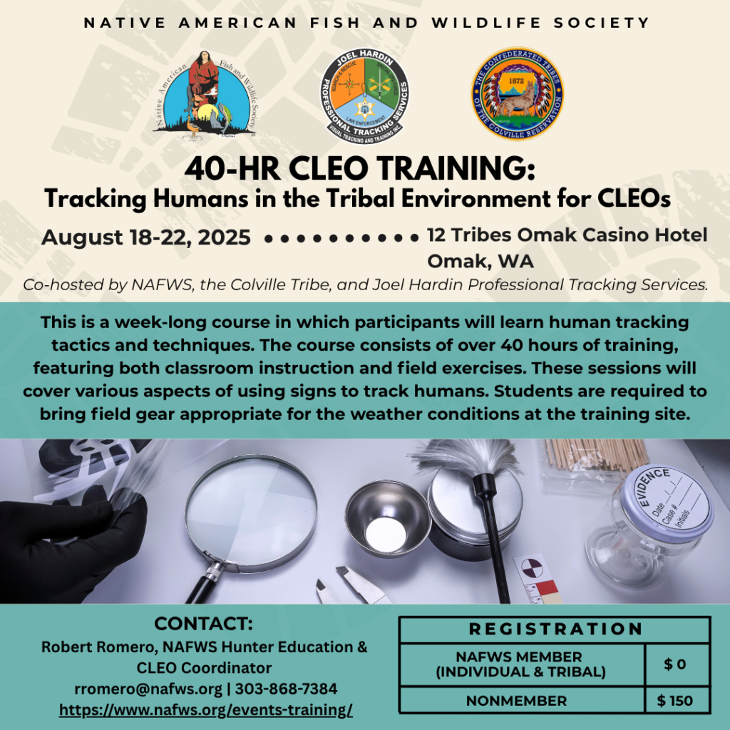 40-hour CLEO Training, WA - Native American Fish and Wildlife Society